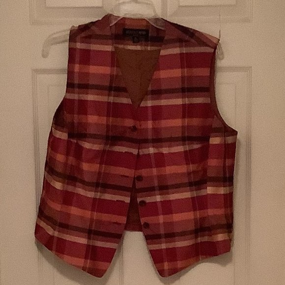 Kasper | Jackets & Coats | Kasper Company Silk Plaid Vest 6 | Poshmark